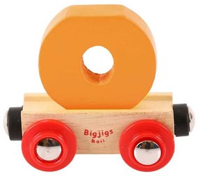 Bigjigs Rail Vagónek dřevěné vláčkodráhy - Písmeno O