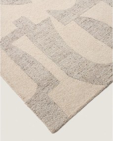 Šedý/béžový ručně tkaný vlněný koberec 200x300 cm Norela – Kave Home