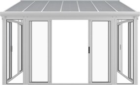 Juskys Zimní zahrada s akrylátovým zasklením Barva: tmavě šedá, Velikost: 425 × 300 cm