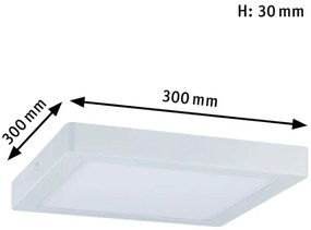 Paulmann 71022 Abia, stropní svítidlo, LED 22W 4000K, bílá, 30x30cm