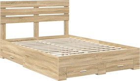Rám postele s čelo Sonoma dub 150 x 200 cm Kompozitní dřevo 3411631