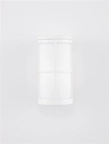 NV 9002850 Venkovní nástěnné svítidlo STONE bílý hliník a akryl E27 1x12W 220-240V IP54 bez žárovky - NOVA LUCE