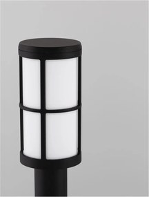 NV 9002860 Venkovní sloupkové svítidlo STONE černý hliník a akryl E27 1x12W 220-240V IP54 bez žárovky - NOVA LUCE