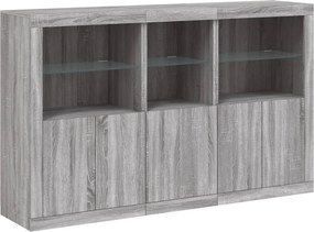 Příborník s LED osvětlením šedý sonoma 162 x 37 x 100 cm 3209147