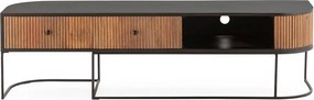 TV stolek z mangového dřeva v přírodní barvě 160x45x40 cm Curve – MOME