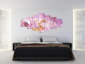 Obraz - Růžová abstrakce (210x100 cm)