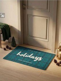Sinsay - Vánoční rohožka s nápisem Holidays - zelená
