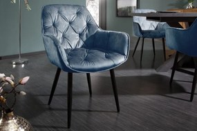 Invicta Interior Luxusní sametová židle metalíza: Lagara II