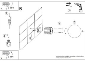 Sollux SL.1712 - Koupelnové nástěnné svítidlo HALO 1xG9/8W/230V IP44 černá