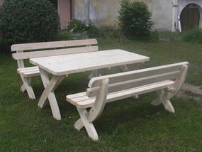 Samostatný masivní stůl Rainbach - přírodní