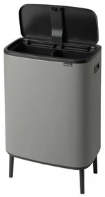 Brabantia BO TOUCH BIN HI Dotykový odpadkový koš 2x30 l - minerální světle šedá