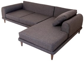 Hanah Home Čtyřmístná pohovka NERO antracitová pravá 250 cm