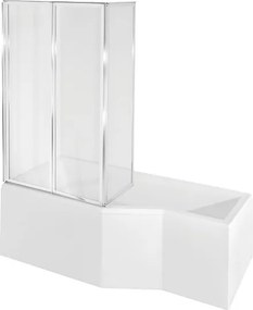 Besco Akrylátová atypická vana s vanovou zástěnou INTEGRA VK 3 150x75 (170x75) Barva: Bílá, Rozměry (cm): 170x75, Orientace: Levá
