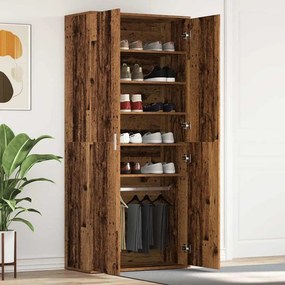 Skříň na obuv 80 x 39 x 178 cm Kompozitní dřevo Staré dřevo 3333873