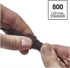 Emos D1AM01 CONNECT / Startovací řetěz s napájením / 100 LED / 10 m /
