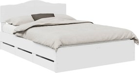 Rám postele se zásuvkou Bílá 140 x 190 cm Inženýrské dřevo 3413005