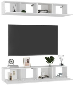 vidaXL Marketos TV skříňky 4 ks bílé 80 x 30 x 30 cm kompozitní dřevo