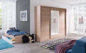 Šatní skříň MISTRAL 250 bílá / zrcadla