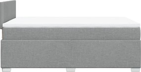 Box spring postel s matrací světle šedá 120 x 200 cm textil 3285848