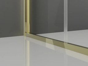 Mexen Exo, sprchový kout se skládacími dveřmi 95 x 120 cm, čiré sklo, zlatý profil, 816-095-120-50-00