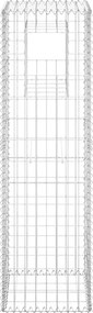 Gabionové sloupky 2 ks 40 x 40 x 140 cm železo 151263