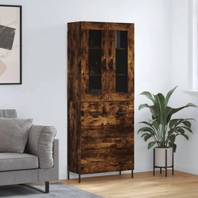 Skříň highboard kouřový dub 69,5 x 34 x 180 cm kompozitní dřevo - Default Title