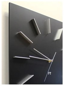 Designové nástěnné hodiny Future Time FT1010BK Square black 40cm