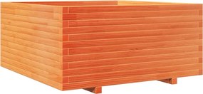 Zahradní truhlík voskově hnědý 100x100x49,5 cm masivní borovice 3282541