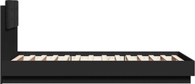 Rám postele s čelem černý 75 x 190 cm kompozitní dřevo 3209976