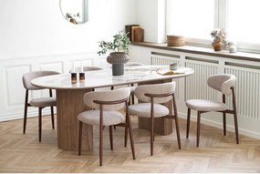 Jídelní stůl s deskou v dekoru mramoru 100x210 cm Athens – House Nordic