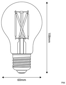 creative cables LED žárovka s porcelánovým efektem CRI 95 A60 7W 640Lm E27 2700K Stmívatelná - P06