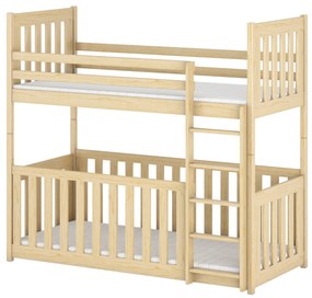 Dětská postel 80 cm Cristine (s roštem a úl. prostorem) (borovice). 1013368