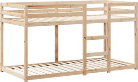 Patrová postel se střechou 80 x 200 cm masivní borové dřevo 3282041