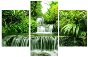 Obraz indonéských vodopádů (90x60 cm)