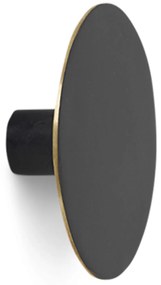 Ferm Living designové nástěnné věšáky Hook Black Brass Large