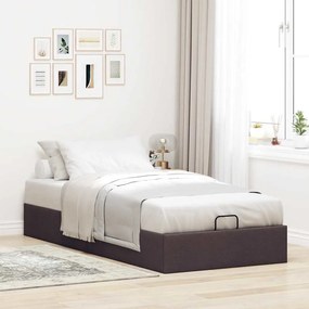 Osmanský rám postele bez matrací tmavě šedá 100x200 cm textil 3310857
