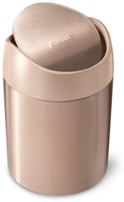 Simplehuman Mini odpadkový koš na stůl, 1,5 l, Rose Gold nerez ocel, CW2085