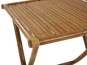 Bambusový kávový stolek 70 x 70 cm světlé dřevo MOLISE Beliani