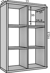 ADRK Furniture Regál Cleo IV BS-CLE-IV-S