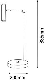 Amplex 8907 - Stolní lampa AMOS 1xGU10/15W/230V bílá