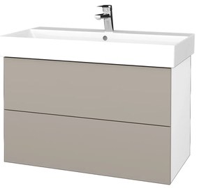 Dřevojas Koupelnová skříň VARIANTE SZZ2 85 Varianta: N01 Bílá lesk / N07 Stone
