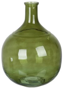 Skleněná váza na květy 34 cm zelená ACHAAR Beliani