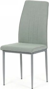 Jídelní židle zelená látka šedé kovové nohy DCL-379 GRN2