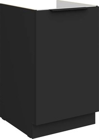 ARIA cc | dolní skříňka 50 ZL 1F dřezová | 50 cm | ANTI FINGERPRINT povrch | černá
