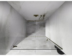 Mexen, Mexen Lunar-B levé otočné sprchové dveře 65 cm, transparentní, zlaté - 832-065-000-50-00-L