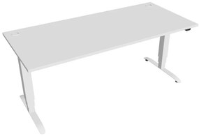 Elektr. nastavitelný stůl 180x80 - HOBIS MOTION MS 3 1800 Dekor stolové desky: bílá, Barva kovové podnože: bílá