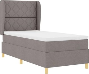 Postel s boxspringem s čelo Taupe 200 x 90 cm textil 3340799