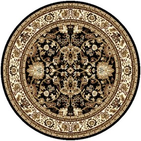 Alfa Carpets  Kusový koberec TEHERAN T-117 brown kruh - 190x190 (průměr) kruh cm