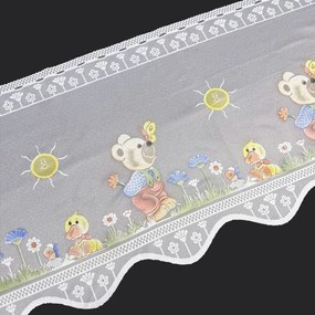 Vitrážová žakárová záclona 4349, výška 60 cm, metráž