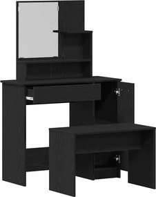 Sada toaletního stolu 2 ks Černý dub 86,5 x 35 x 136 cm 3333076